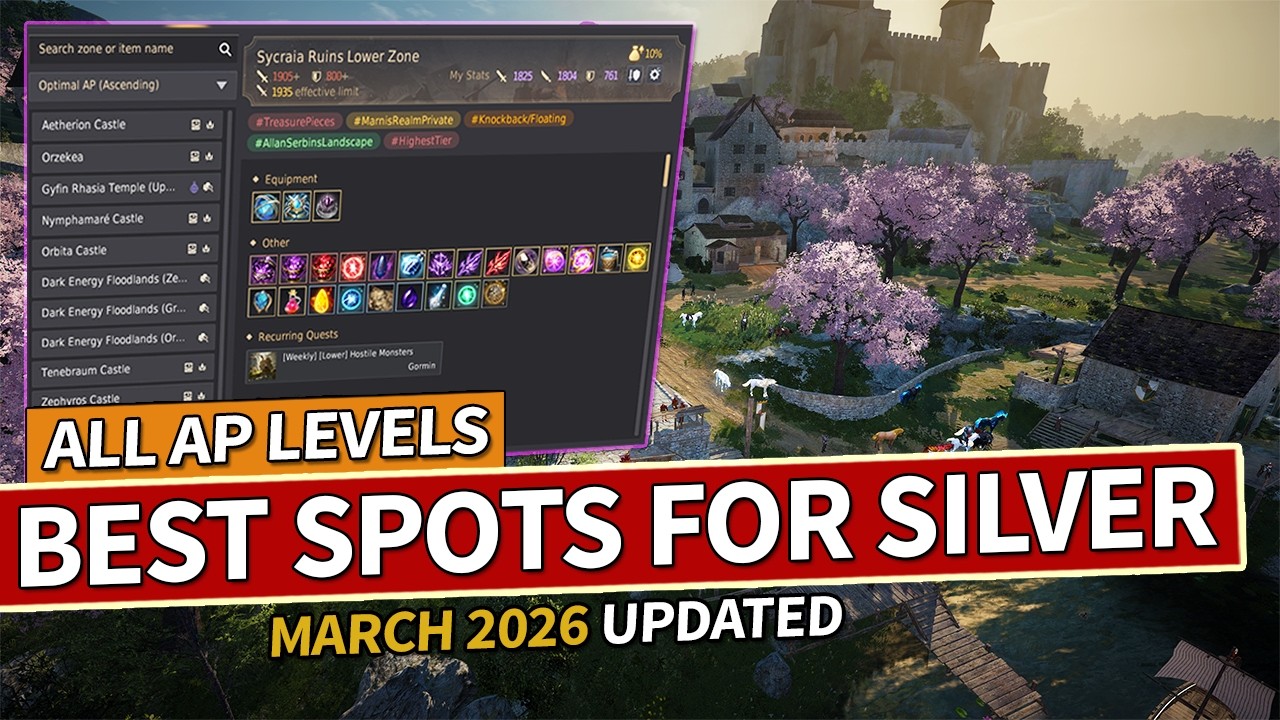 Best Grind Spots To Make Silver For ALL AP Levels in Black Desert | March 2026