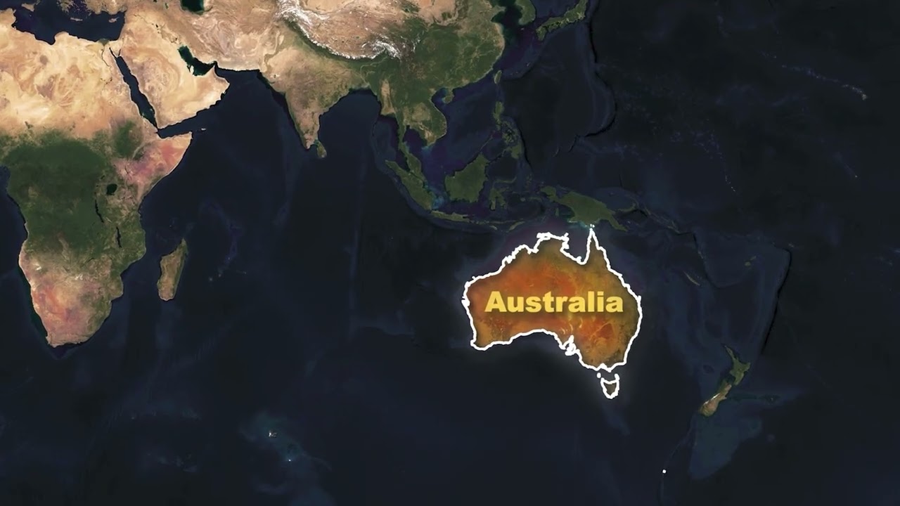Australia Free Geolayer Map Animation