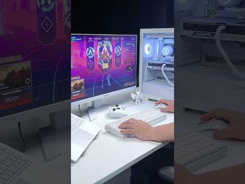 The perfect all-white monitor to complete your white PC setup. 🤍
