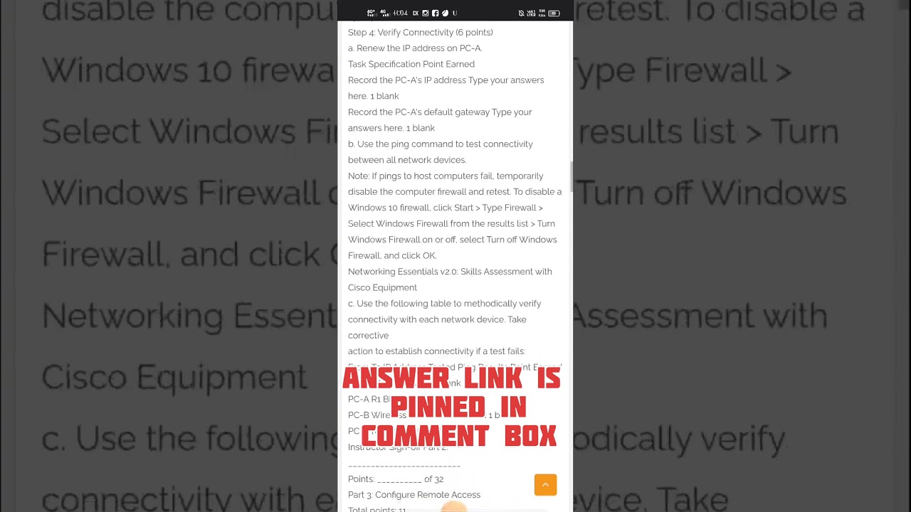 Networking Essentials v2 0 Skills Assessment with Cisco Equipment