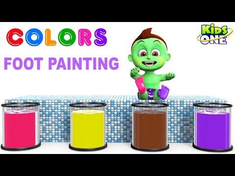 Greeny Kiddo FOOT Painting | Play and Learn COLORS for Kids – KidsOne ...