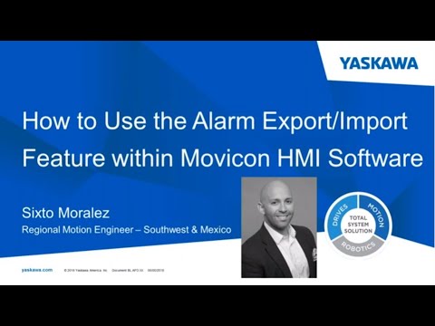 Demo: How to Use the Alarm Export/Import Feature within Movicon HMI Software
