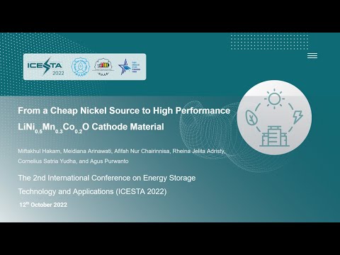 ICESTA 9_From a Cheap Nickel Source to High Performance LiNi0.5Mn0.3Co0.2O2 Cathode Material