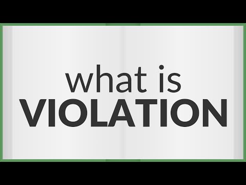 Violation | meaning of Violation