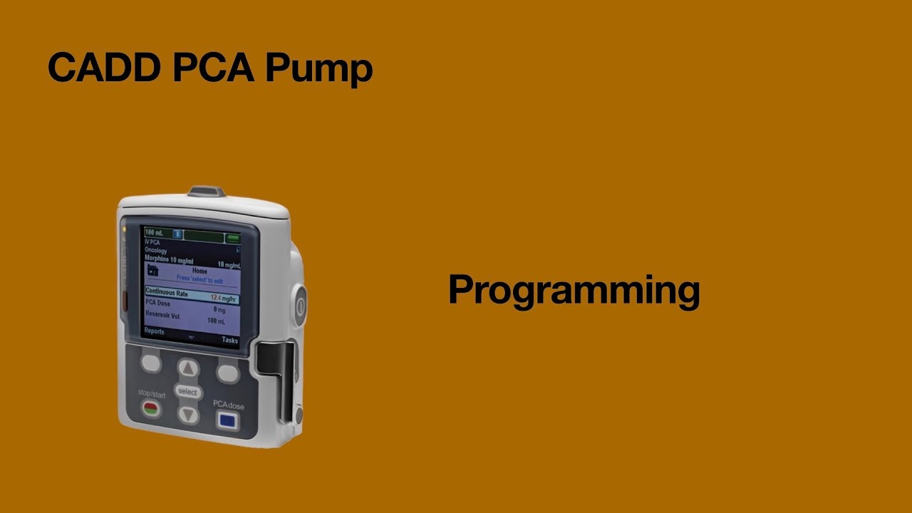 CADD PCA Pump programming