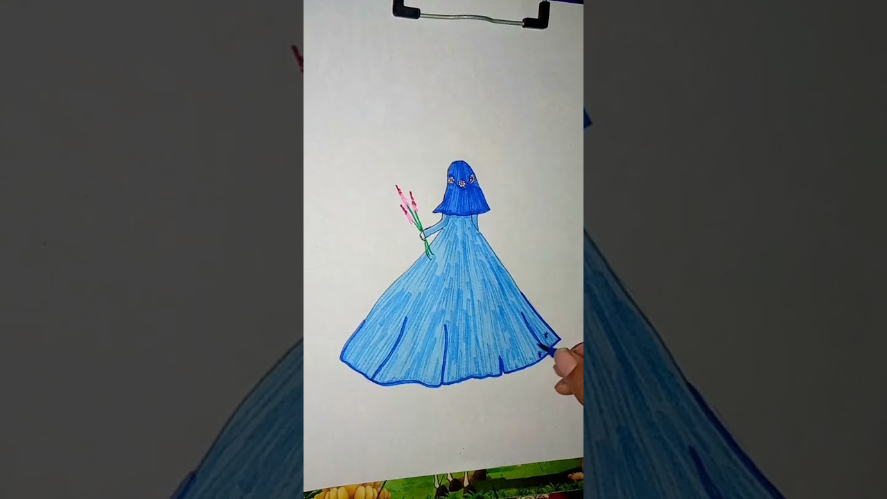 Hijab Girl Drawing Tutorial || Hijab girl#islamicstatus