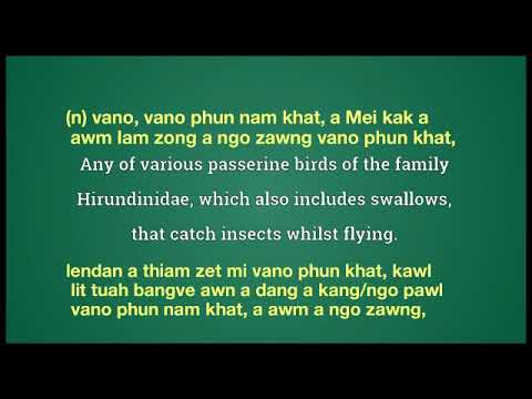 martin meaning in English Ngawn