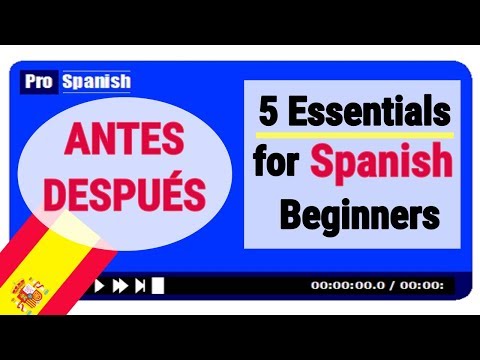 Learn Spanish - 5 Beginner Essentials ANTES DESPUES