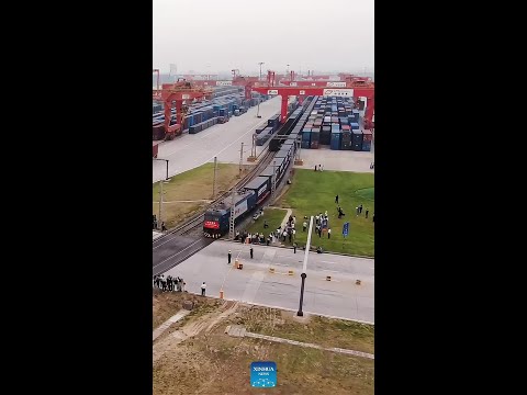 On site: China-Europe freight train trips surpass 90,000