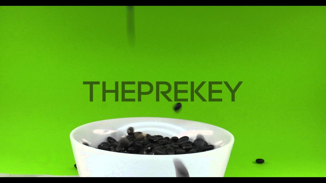 Black beans falling into bowl (Green Screen Stock, royalty-free)