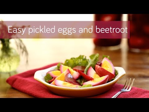Easy pickled eggs and beetroot