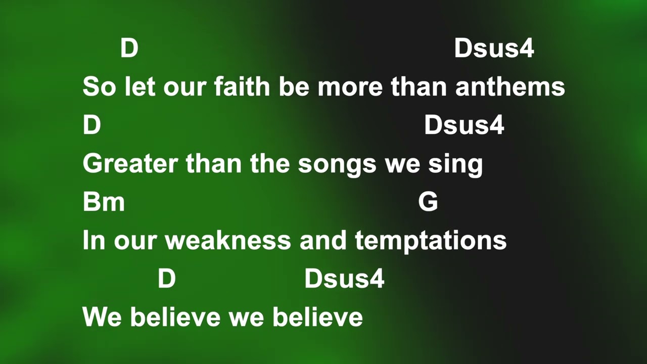 We Believe || Lyrics and Chords || Congregational key
