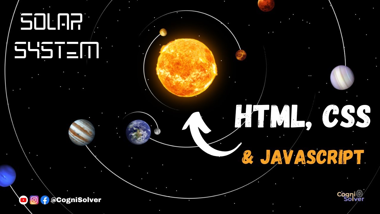 How To Create a Solar System Animation | HTML | CSS | JavaScript | ASMR Coding