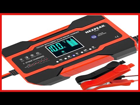 Bon produit - Chargeur de batterie de voiture 10 A, chargeur de batterie intelligent entièrement au