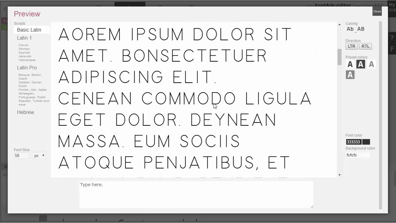 Balancing characters width with Fontark