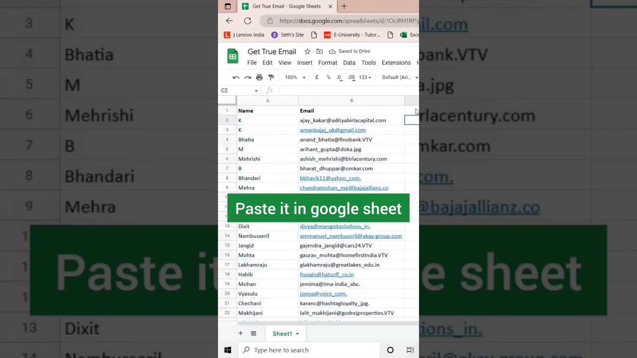 Validate emails in #excel #excelformulas #exceltips