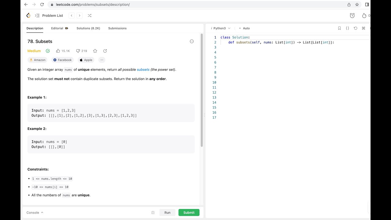 Tamil LeetCode 78. Subsets.