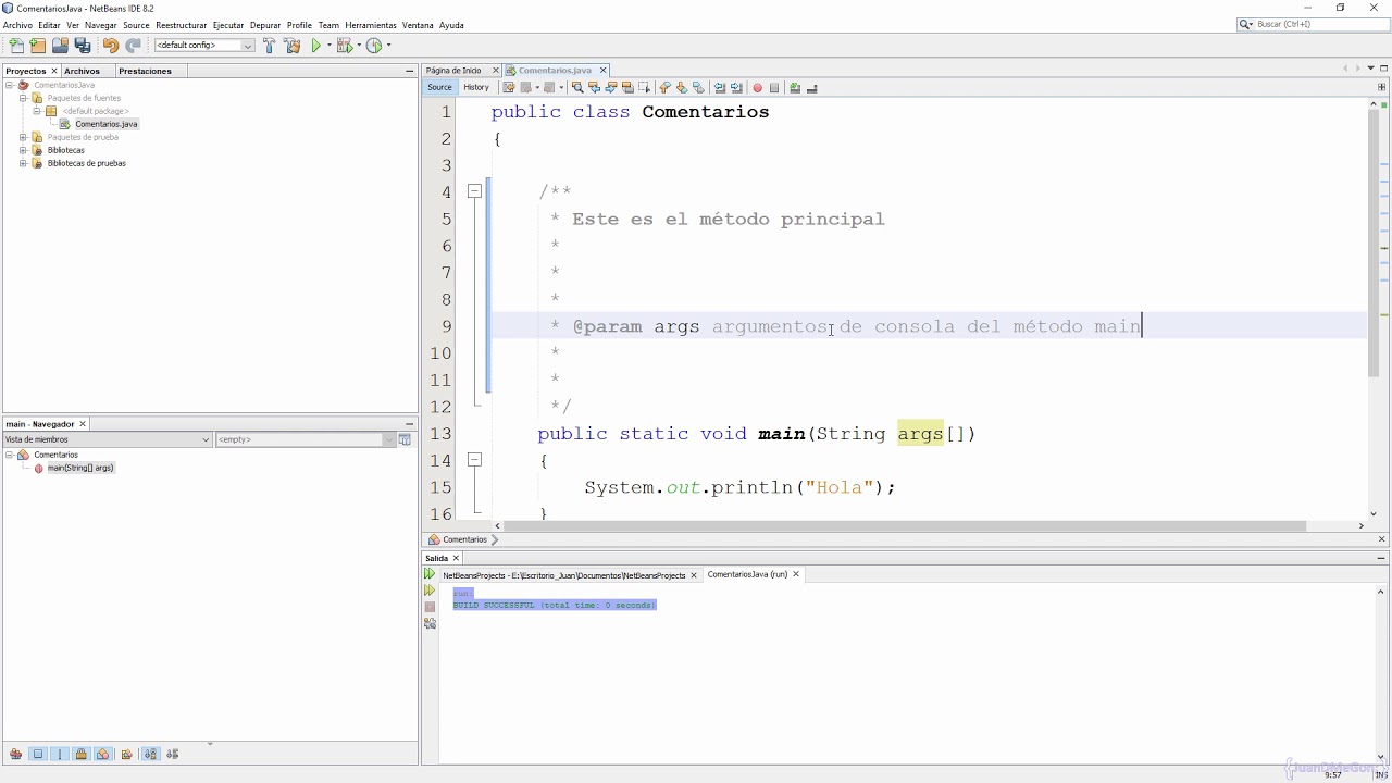 Comentarios de Documentación en Java