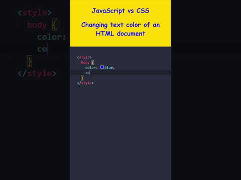 JavaScript vs CSS: Changing text color of an HTML document