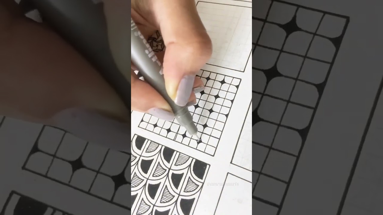 Zentangle pattern ✨ #zentangle #zentanglepatterns #zentangleart #patterns #lineart #zendoodles