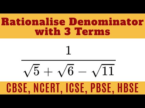 How to Rationalise the Denominator with 3 Terms | Your Tutor Harry | CBSE NCERT ICSE | Class 9/10