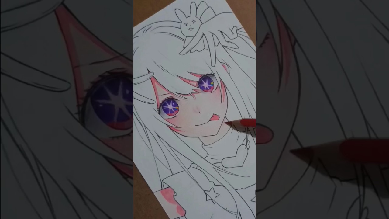 Ai Hoshino Skin coloring process ✍️💕#shorts #aihoshino #oshinoko #anime #drawing