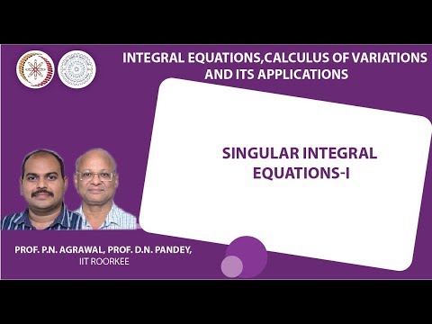 Singular integral equations-I Video Lecture - Mathematics for IIT JAM ...