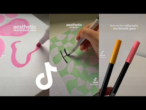 easy aesthetic doodle ideas ♡ Lia Hansen TikTok compilation ♡ easy art ideas for when you’re bored