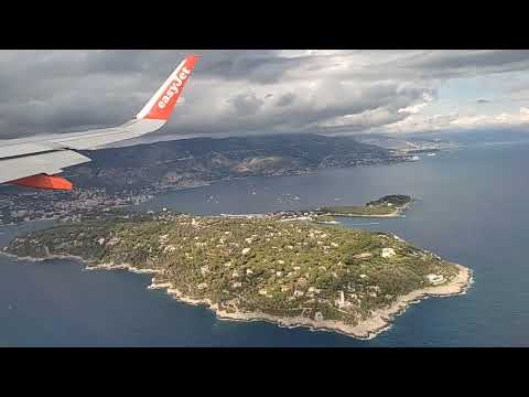 Landing in Nice (Nice Côte d'Azur Airport, NCE)