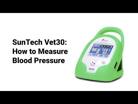 SunTech Vet30:  How to Measure Blood Pressure