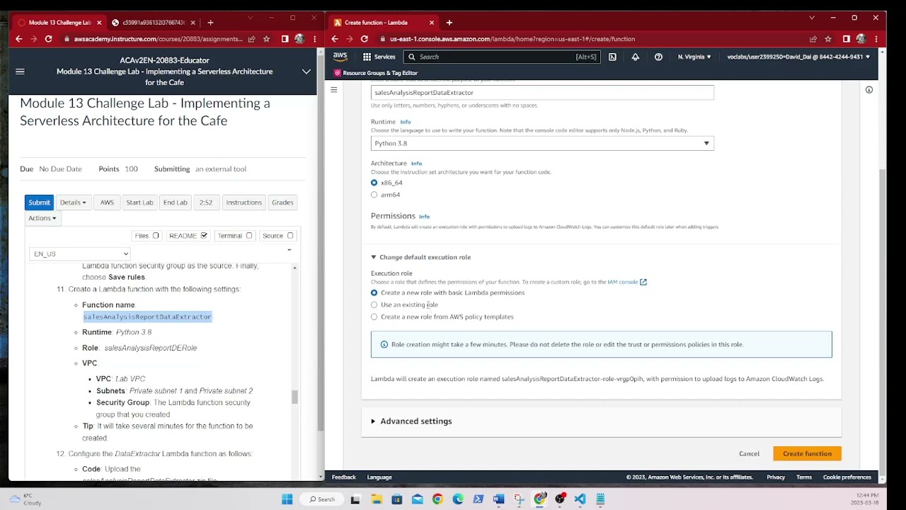 Module 14 Challenge Lab: Implementing a Serverless Architecture for the Café
