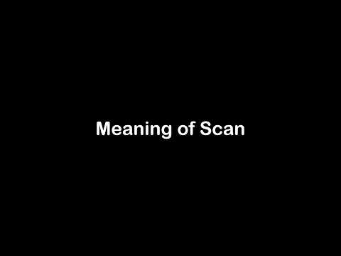 What is the Meaning of Scan | Scan Meaning with Example