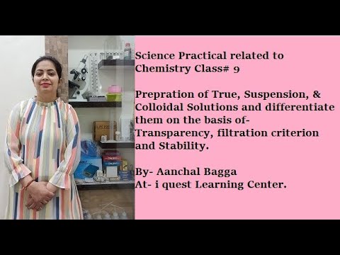 Science Practical(Activity)#Class-9 Preparation of True, Suspension, Colloidal & differentiate them.