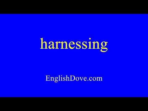 How to pronounce harnessing in American English