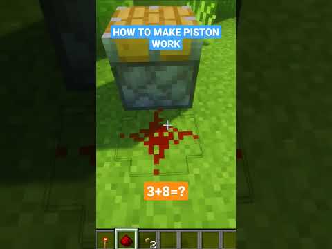 How to make piston work Minecraft