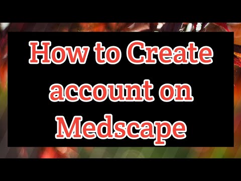 How to create account on medscape
