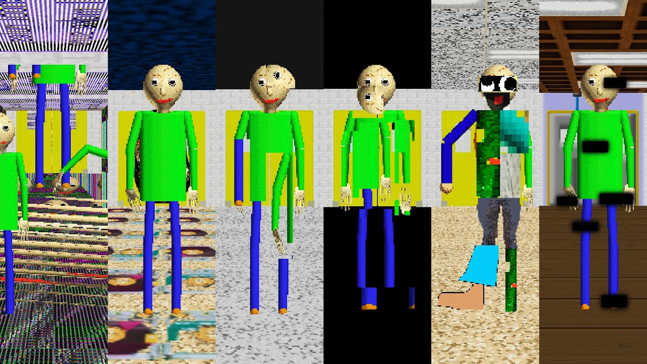 6 Glitch and Corrupted in Baldi's Basics - ALL PERFECT!