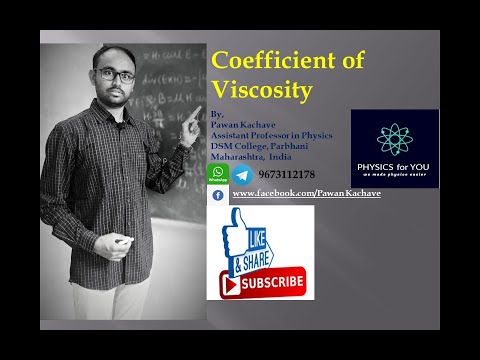 Coefficient of Viscosity: Definition, Formula, Units & Dimensions