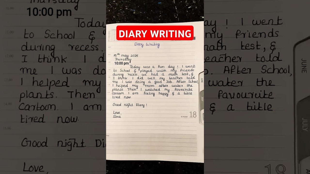 DIARY WRITING | SIMPLE FORMAT |#diary #exam #education