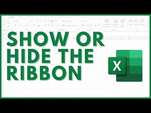 How to Show or Hide the Ribbon in Excel
