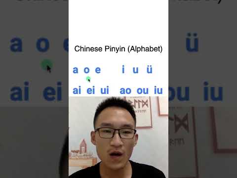 Chinese Mandarin Alphabet Pinyin 'a o e'