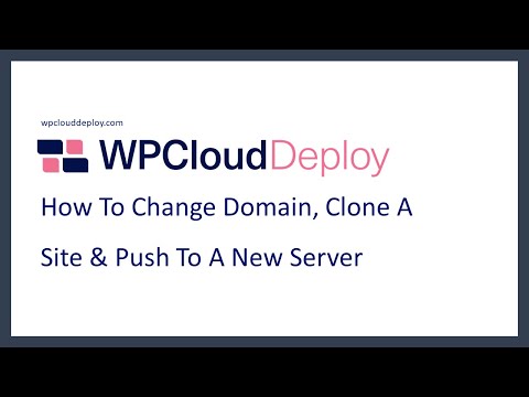 How To Clone A Domain, Copy To A New Site Or Push Site To A New Server