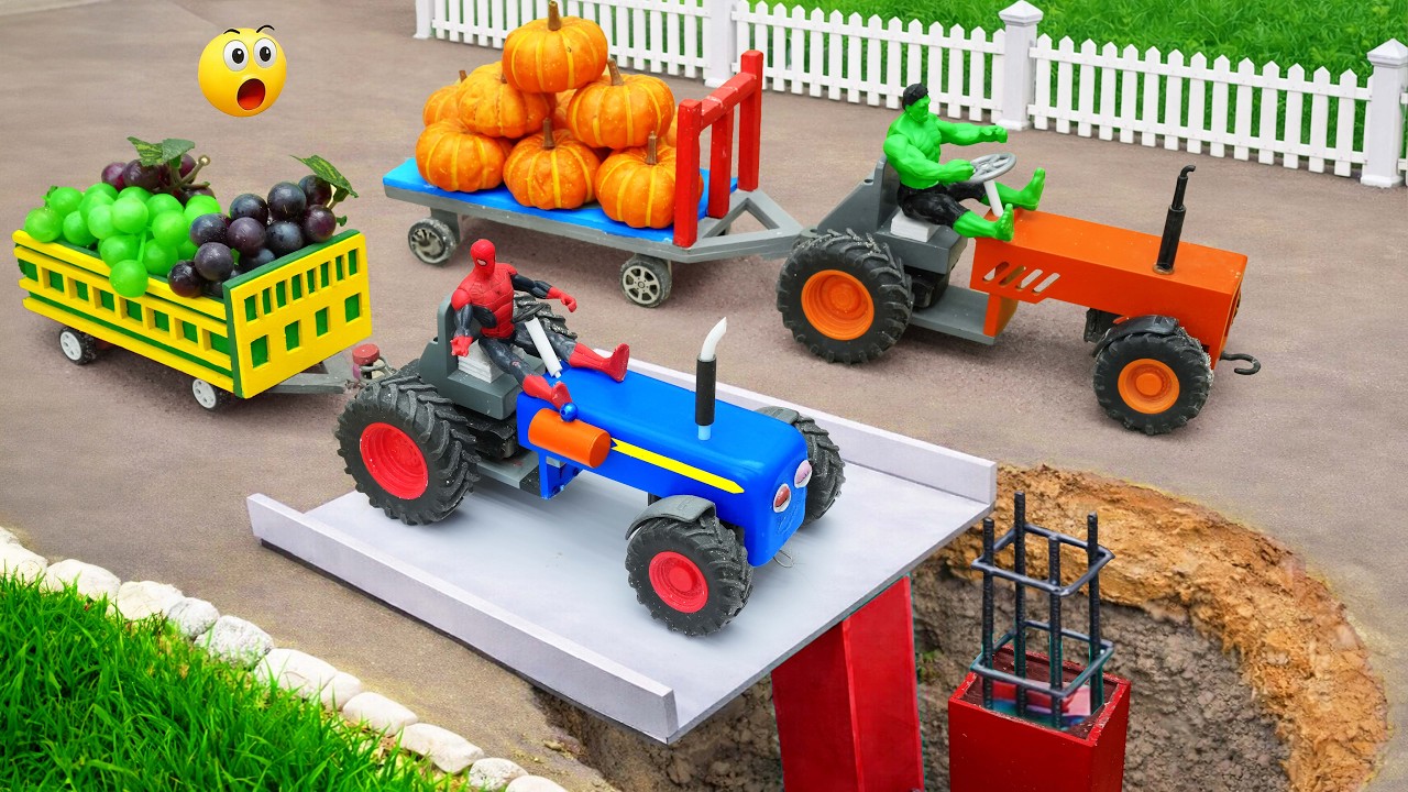 Diy Mini Tractor 🛣️ Making Road Roller For Construction Project | Mono Lorry