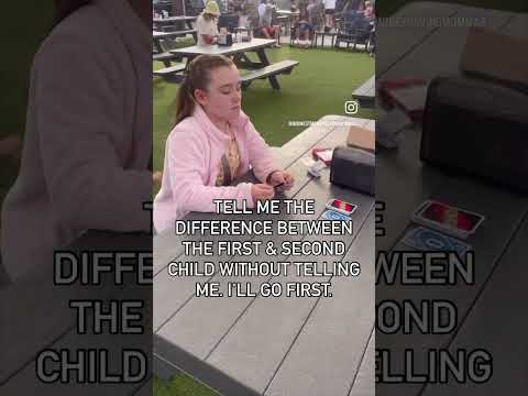 Tell me the difference between the first and second child without telling me. #kids #momlife