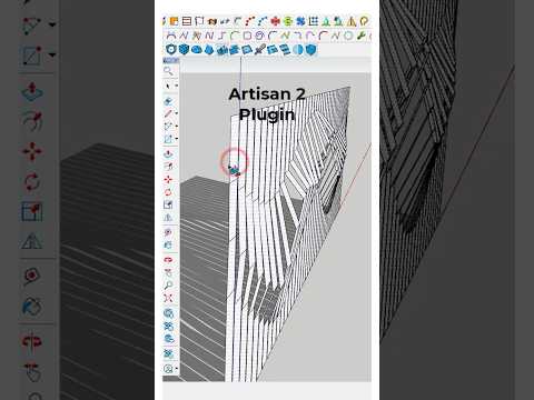 #sketchup How to Use Bz_tool bar and Artisan2 Plugins in SketchUp to Create a Modern Facade! #fyp