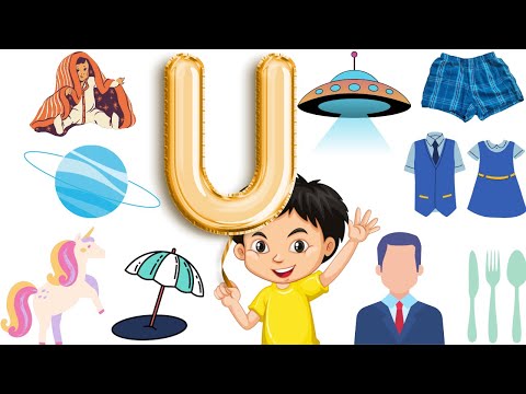 Words Start With Letter U, Letter U Words for kids, Words starting with U, U for Words, Alphabet U