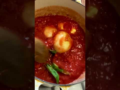 Get saucy with these Hazan Meatballs and bucatini! #shorts #meatballs #bucatini #saucy #pasta