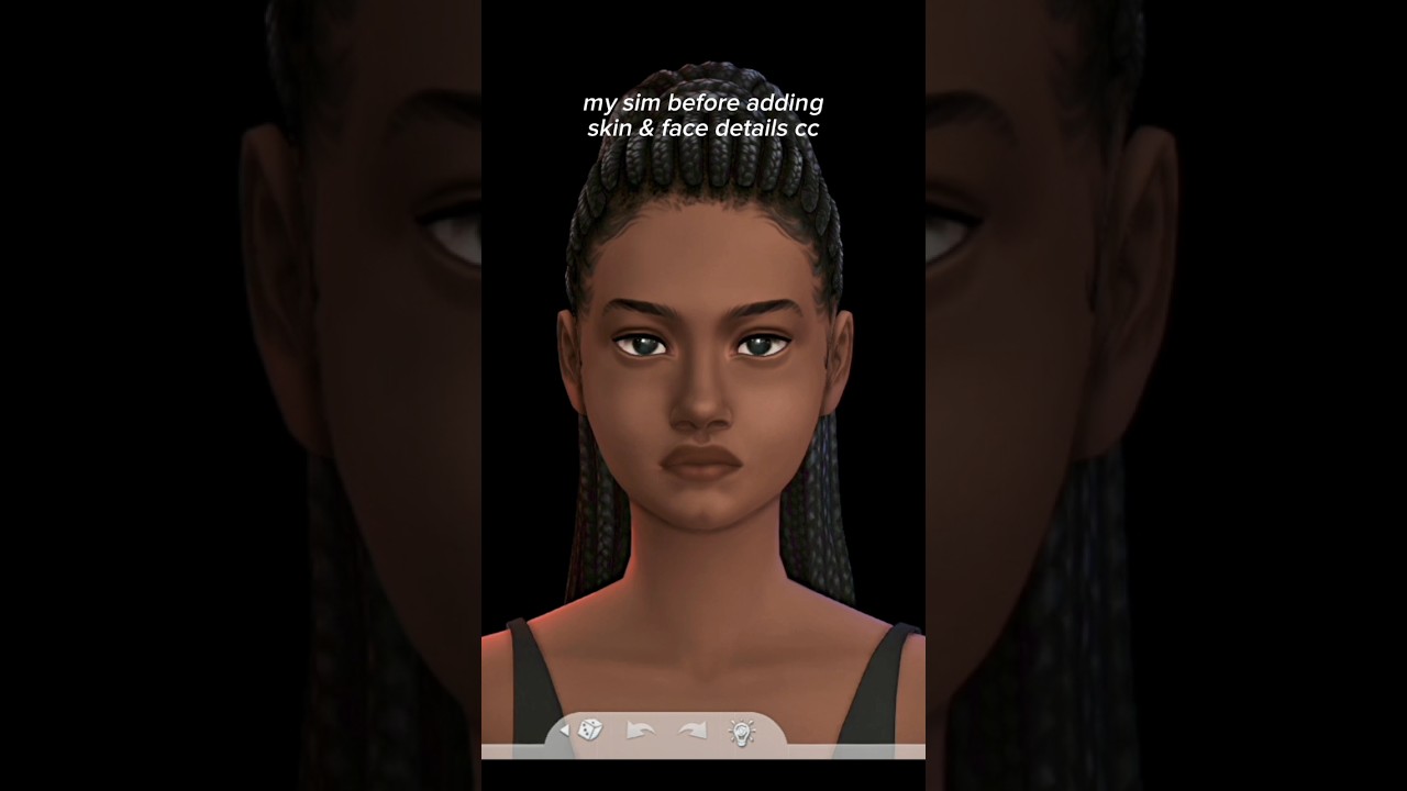 my sim before & after skin details | the sims 4 #shorts #sims4 #gaming
