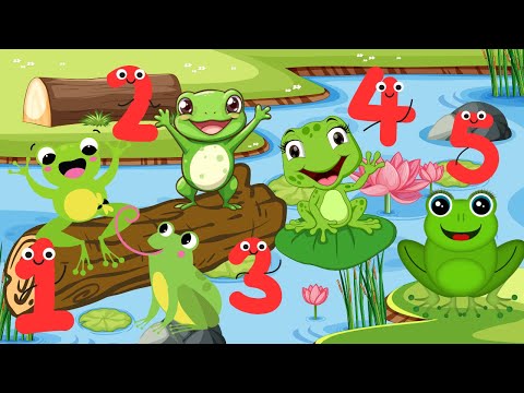 Five Little Speckled Frogs | Nursery Rhymes & Kids Songs | Play N Animate #nurseryrhymes #kidssong
