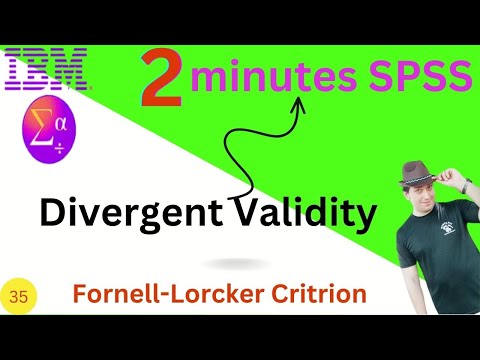 How to calculate Discriminant validity in SPSS & Excel || Divergent Validity in SPSS || Imtiaz Khan